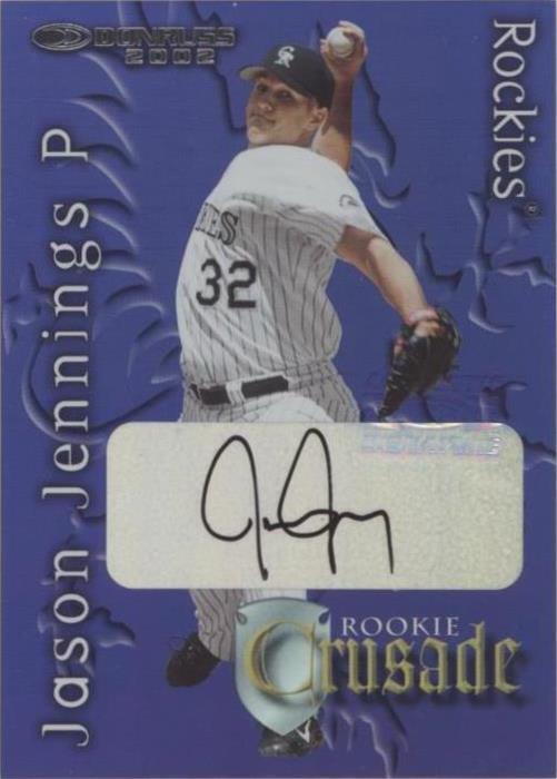 2002 Donruss The Rookies - Crusade Jason Jennings #RC-17 Autographs ...