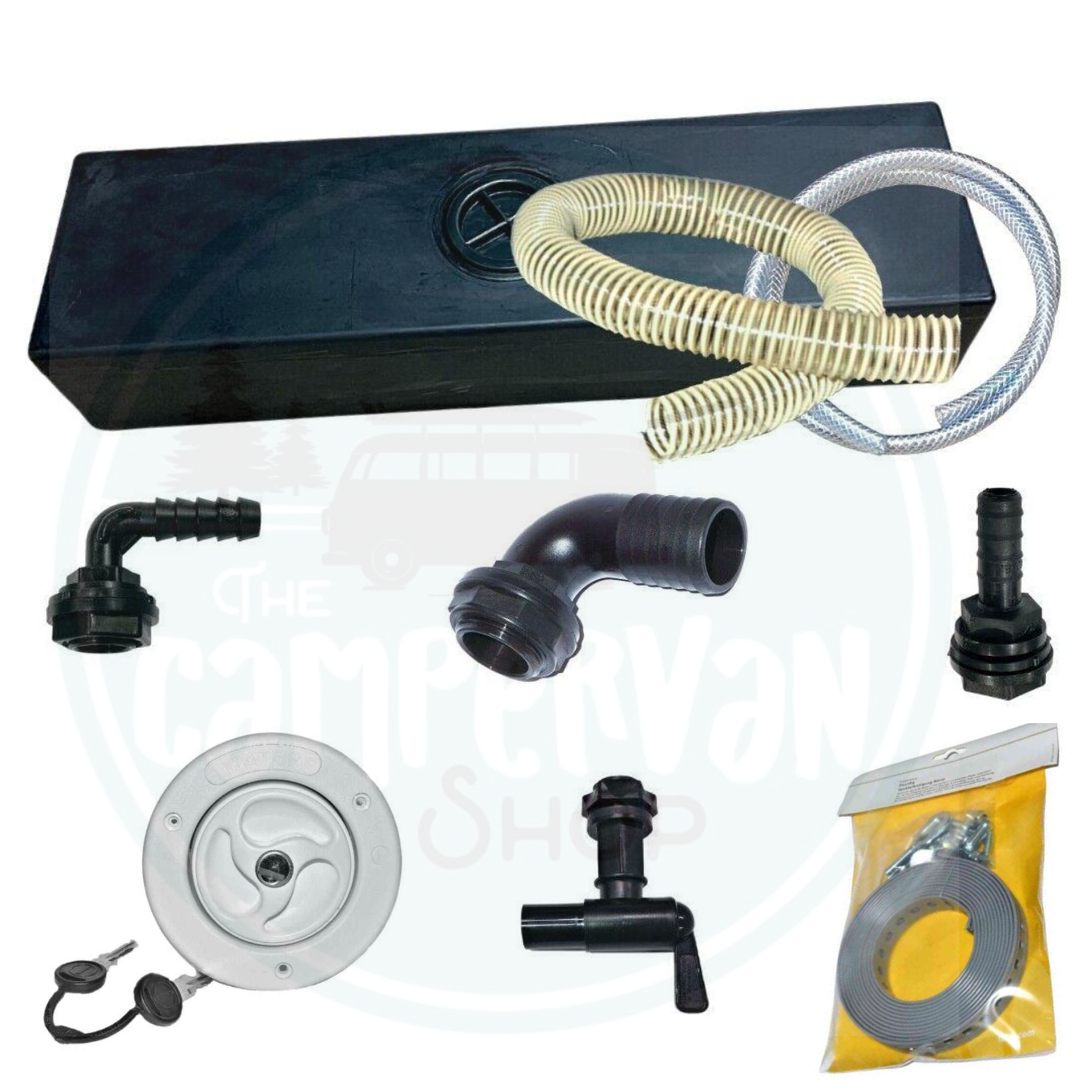 VW Crafter & Sprinter | 58 L UNDERSLUNG FRESH WATER TANK KIT & STRAP ...