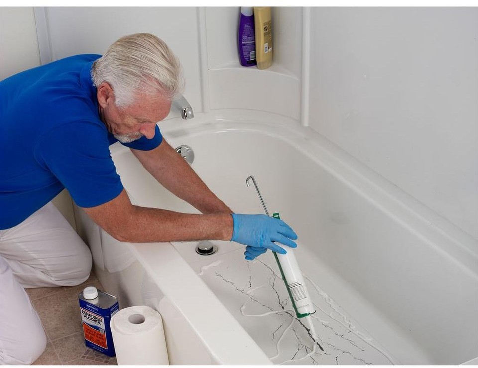 Shower Bathtub Base Bath Tub Floor Repair Kit Inlay 40 x 16 in. Easy ...