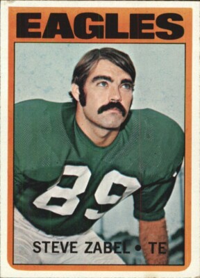 1972 TOPPS Vintage Rookie Football Card #21 - Steve Zabel, Philadelphia ...