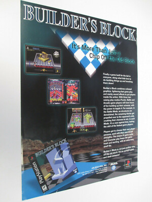 Builder's Block Playstation 2000 Vintage Poster Ad Sheet Print E3 Promo ...