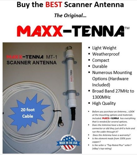 MAXX-TENNA in/outdoor Air, Police, Fire, EMS, Marine Scanner Antenna ...