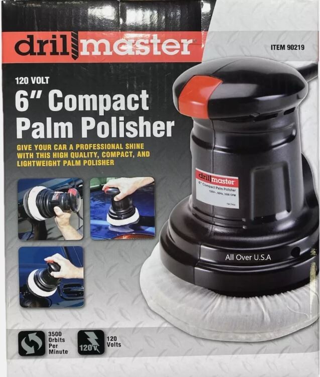 DRILL MASTER 0.7 Amp 6" Compact Palm Polisher Lightweight | eBay
