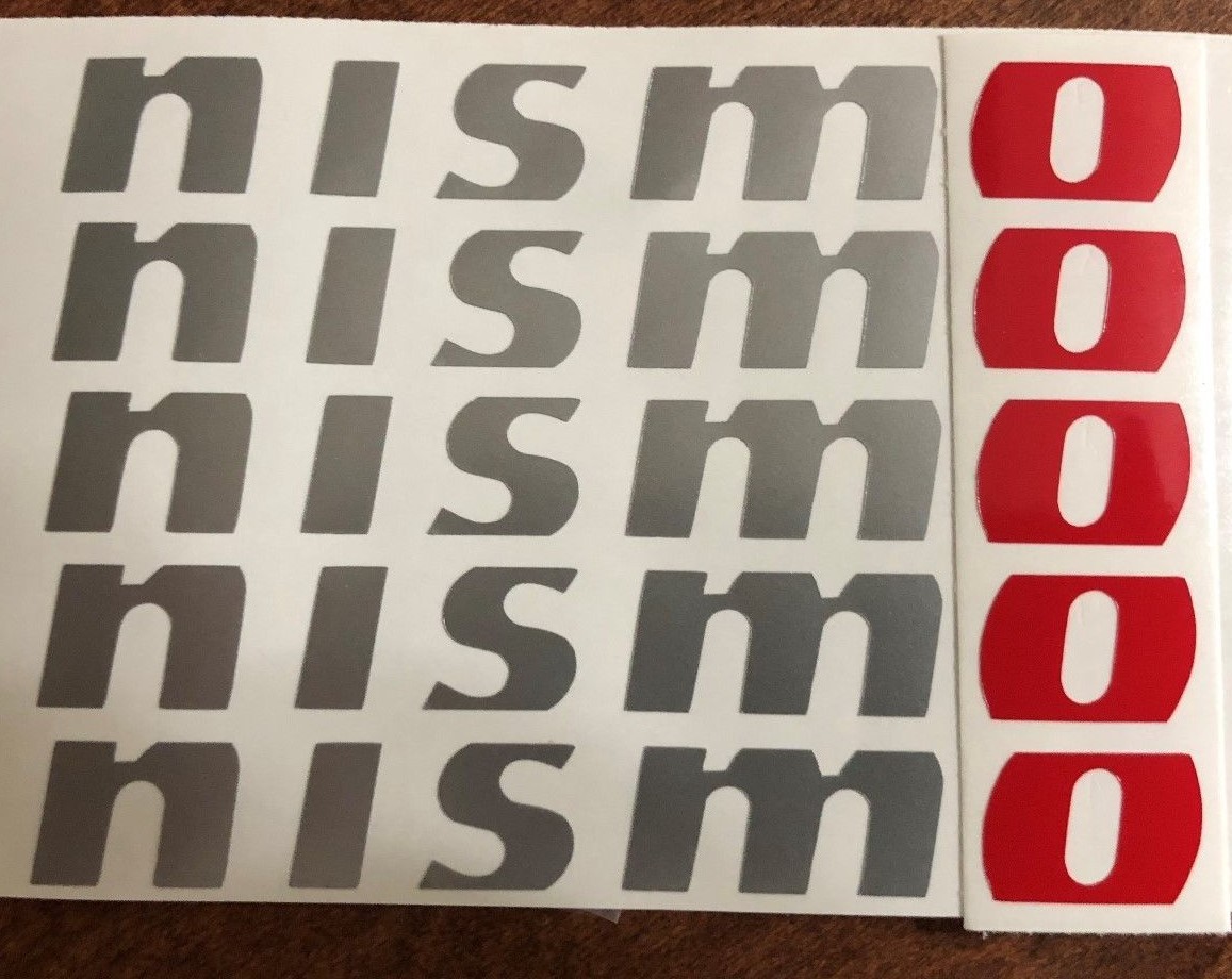 5 NISMO Logo Vinyl Decals Stickers R35 R34 R33 R32 GTR Skyline Wheels ...
