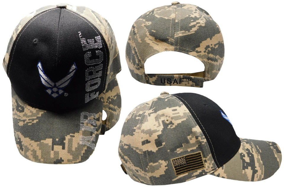 NEW! US AIR FORCE USAF WINGS VETERAN LETTER SHADOW CAP HAT CAMO | eBay