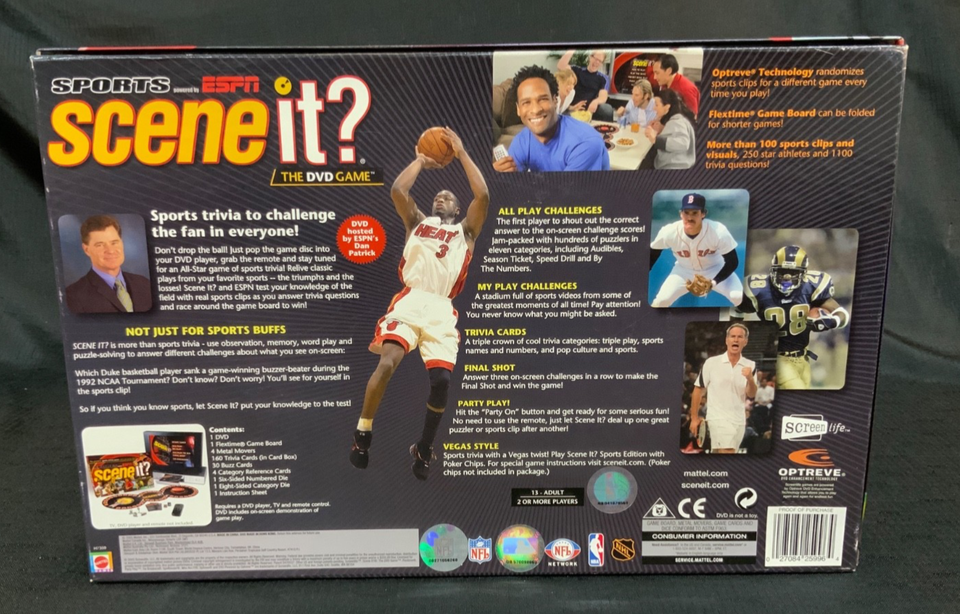 Sports Powered by ESPN Scene It? DVD Board Game, H7359, Mattel, 2005 | eBay