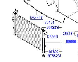 Genuine Hyundai I30 2007-12 Elantra 2007-11 Petrol Condenser ASSY 97606 ...