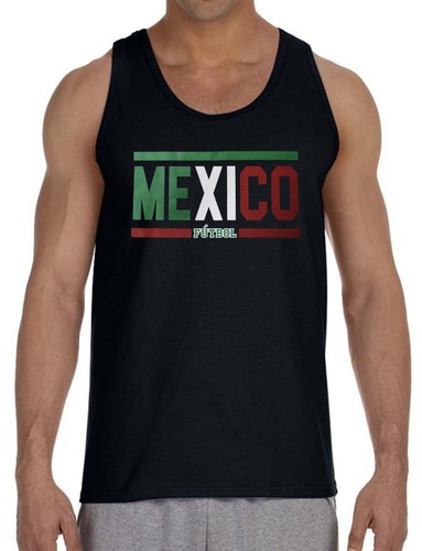 Men's Mexico Futbol Black Tank Top T-Shirt Soccer Team World Cup 2018 ...