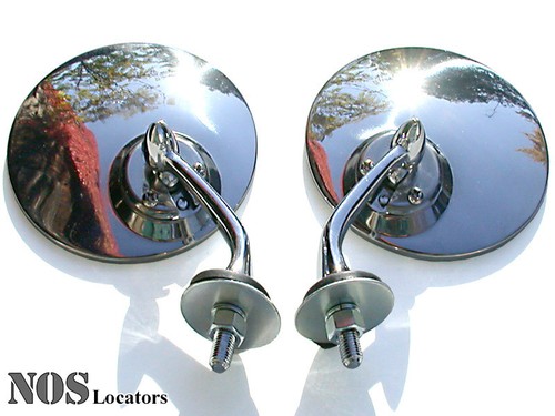 Chrome Wing Mirror Set of 2 -MGTD, MGA, TR3, XKE, Rolls | eBay
