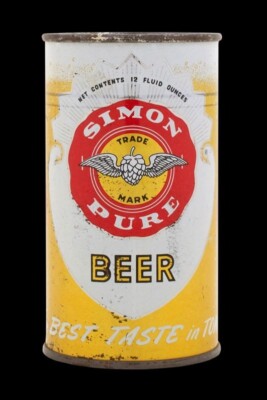 Simon Pure Beer of Buffalo, NY DIECUT Sign 18" Tall USA STEEL 3 lbs. | eBay