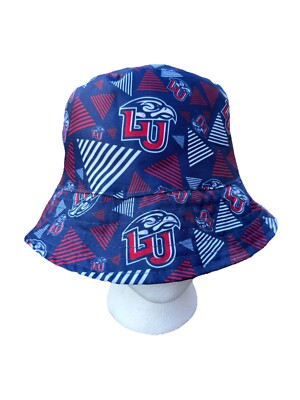 Liberty University LU Flames Reversible Bucket Hat Cap One Size Red ...