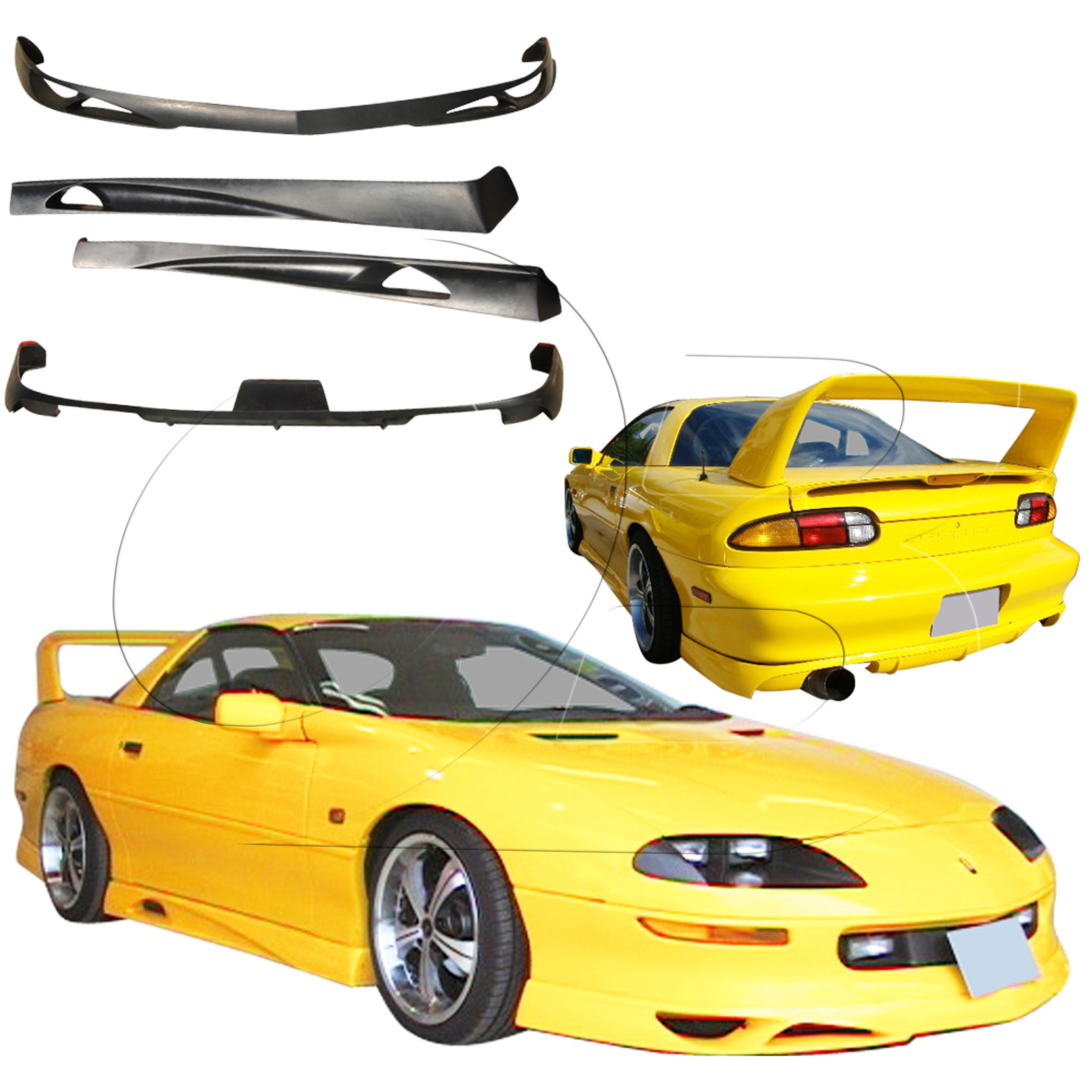 KBD Urethane Type J Style 4pc Full Body Kit for Camaro Chevrolet 93-97 ...