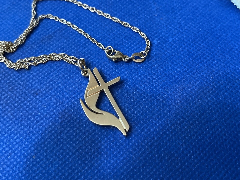 Retired JAMES AVERY 14K GOLD James Avery Methodist Cross Pendant With ...