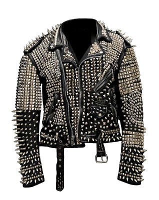 Handmade Heavy Studded Punk Rock, Fashion Cow Leather, Biker's Jacket ...