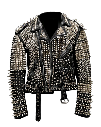 Handmade Heavy Studded Punk Rock, Fashion Cow Leather, Biker's Jacket ...