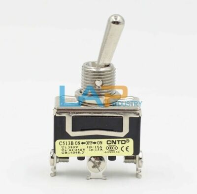 QTY:10 For CNTD C513B DPST 15A/250V ON-OFF-ON Panel Mount Toggle Switch ...