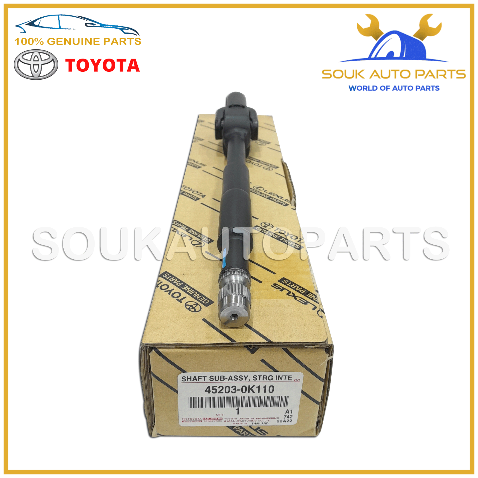 45203-0K110 Genuine Toyota SHAFT, STEERING INTERMEDIATE NO.2 452030K110 ...