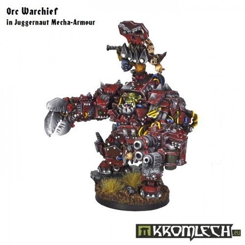 Ork Warchief in Juggernaut Mecha-Armour-Kromlech-Deff Dread Warboss ...