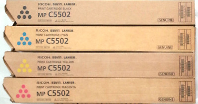 Genuine Ricoh Savin Lanier MP C5502 MP C4502 Toner SET | eBay