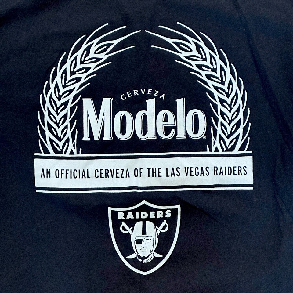 LAS VEGAS RAIDERS Official Cerveza Modelo Beer Size Large Black T-Shirt ...