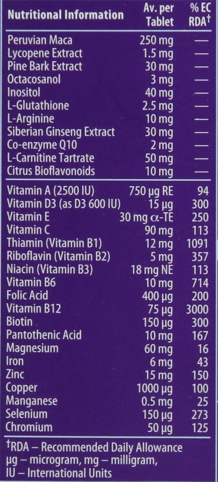 Conception and Fertility Support Tablets for Men Wellman 30 Tablets ...