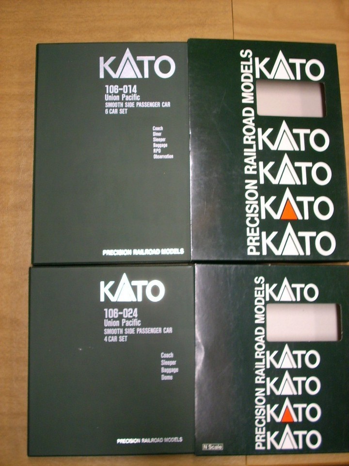 Kato 106-014 N Scale (Set of 6) & Kato 106-024 (Set of 4) L/N in org ...