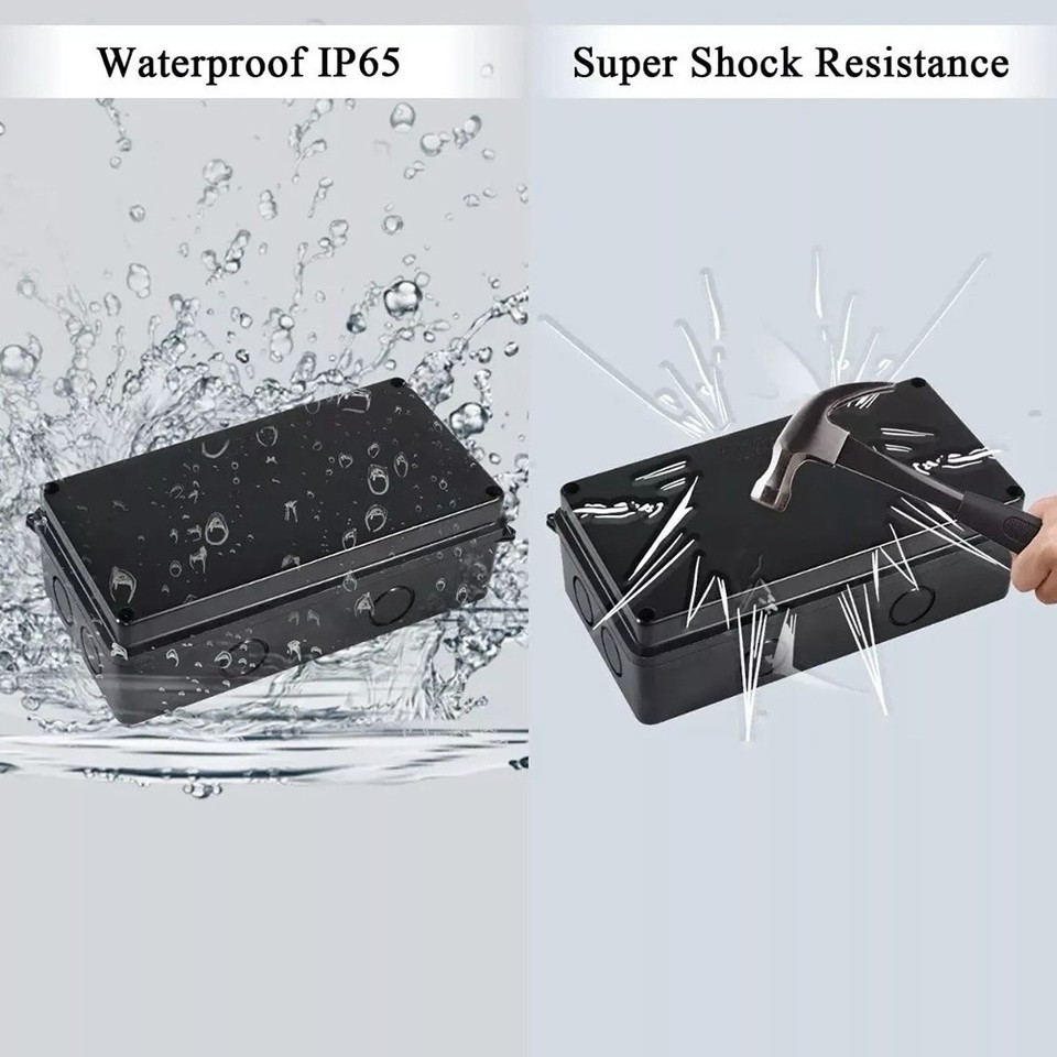 Robust IP65 Waterproof Electrical Box with Multiple Cable Gland Entry ...