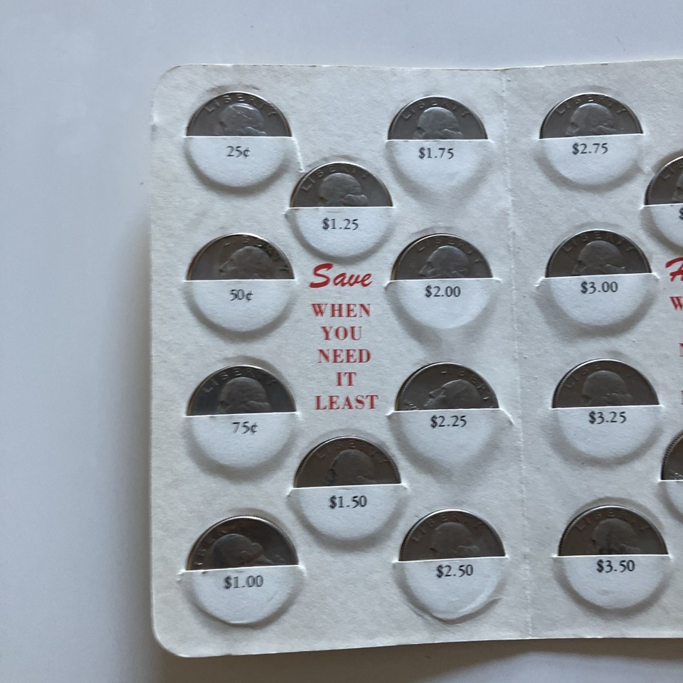 Valley Federal Savings Quarter book with Quarters-Free Shipping | eBay