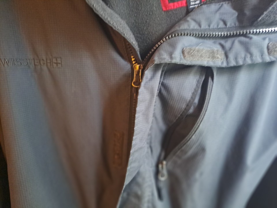 Swiss Tech Mens Full Zip Up Jacket Coat Size XL RN#52469 Raingear Hood ...