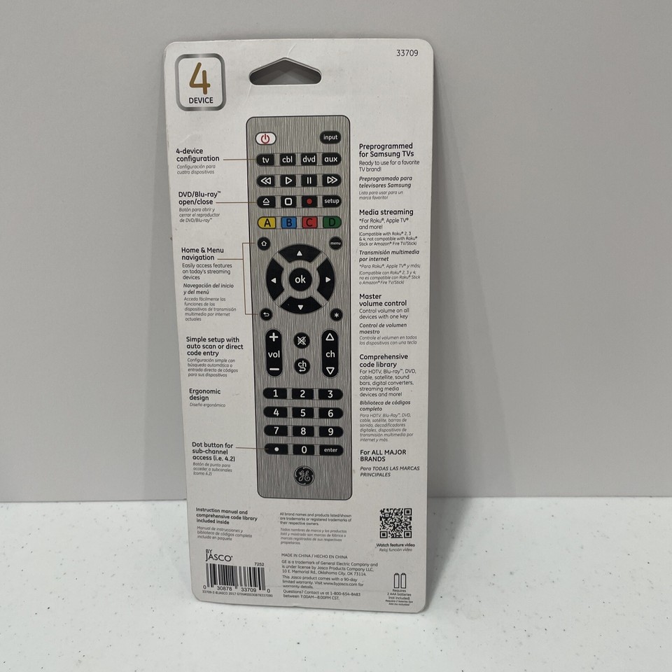 GE Ultra Pro 4 Device Universal Remote Control | eBay