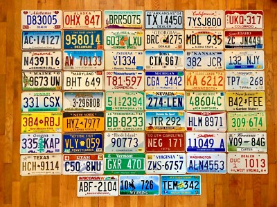 50 State License Plate Set Plus a USVI Plate- Good Condition | eBay