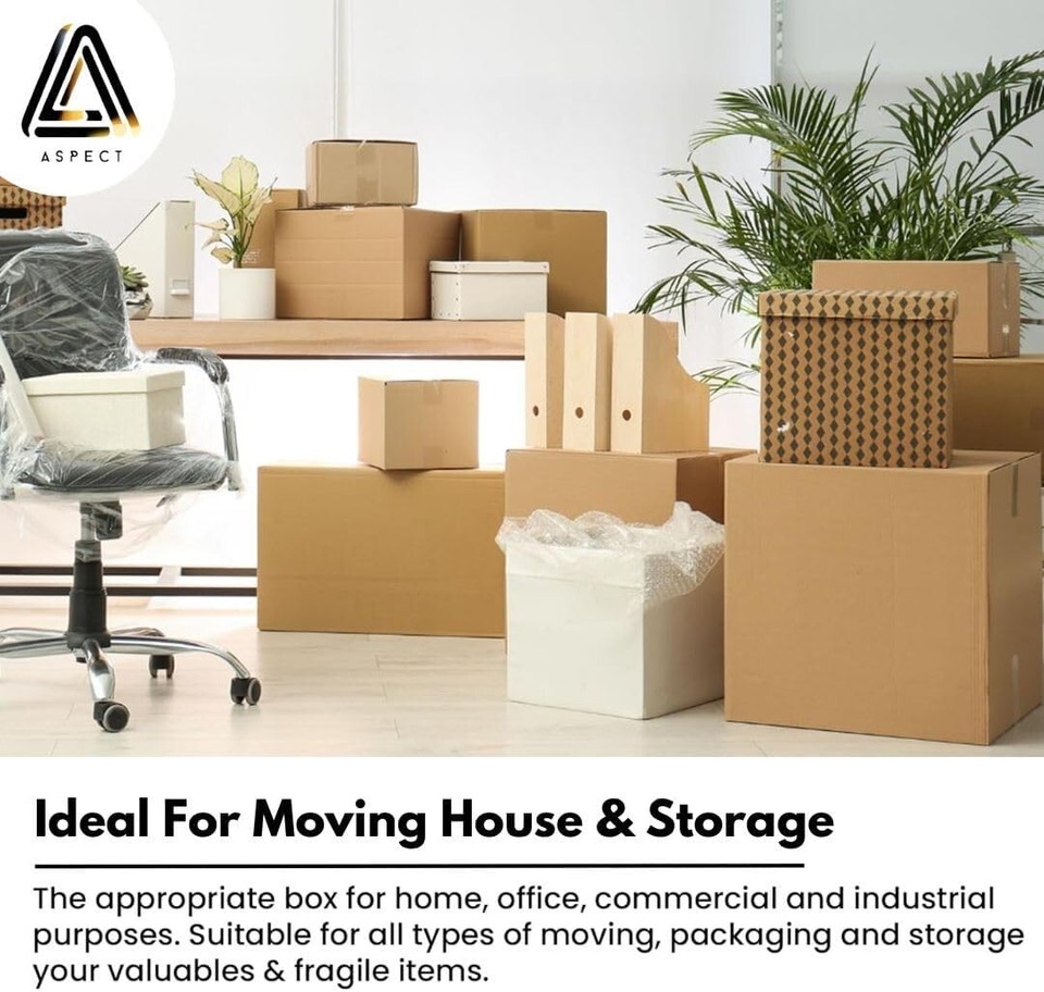 10x Large Moving House Boxes Cardboard Box Removal Packing Boxes With ...
