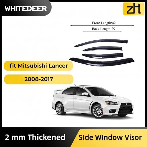 Fits 2008-2017 Mitsubishi Lancer EVO Side Window Visor Sun Rain ...