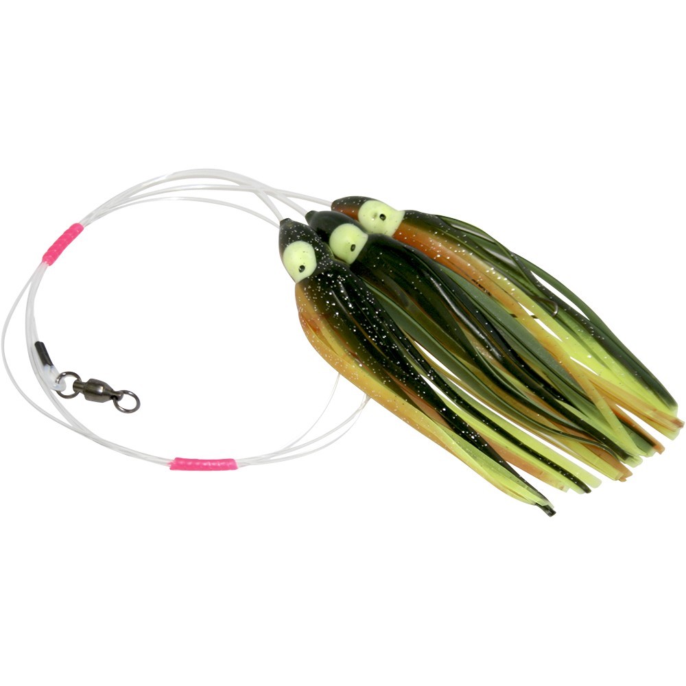 Daisy Chain Leader -Dark Green & Orange - Marlin, Tuna, Mahi, Whaoo ...