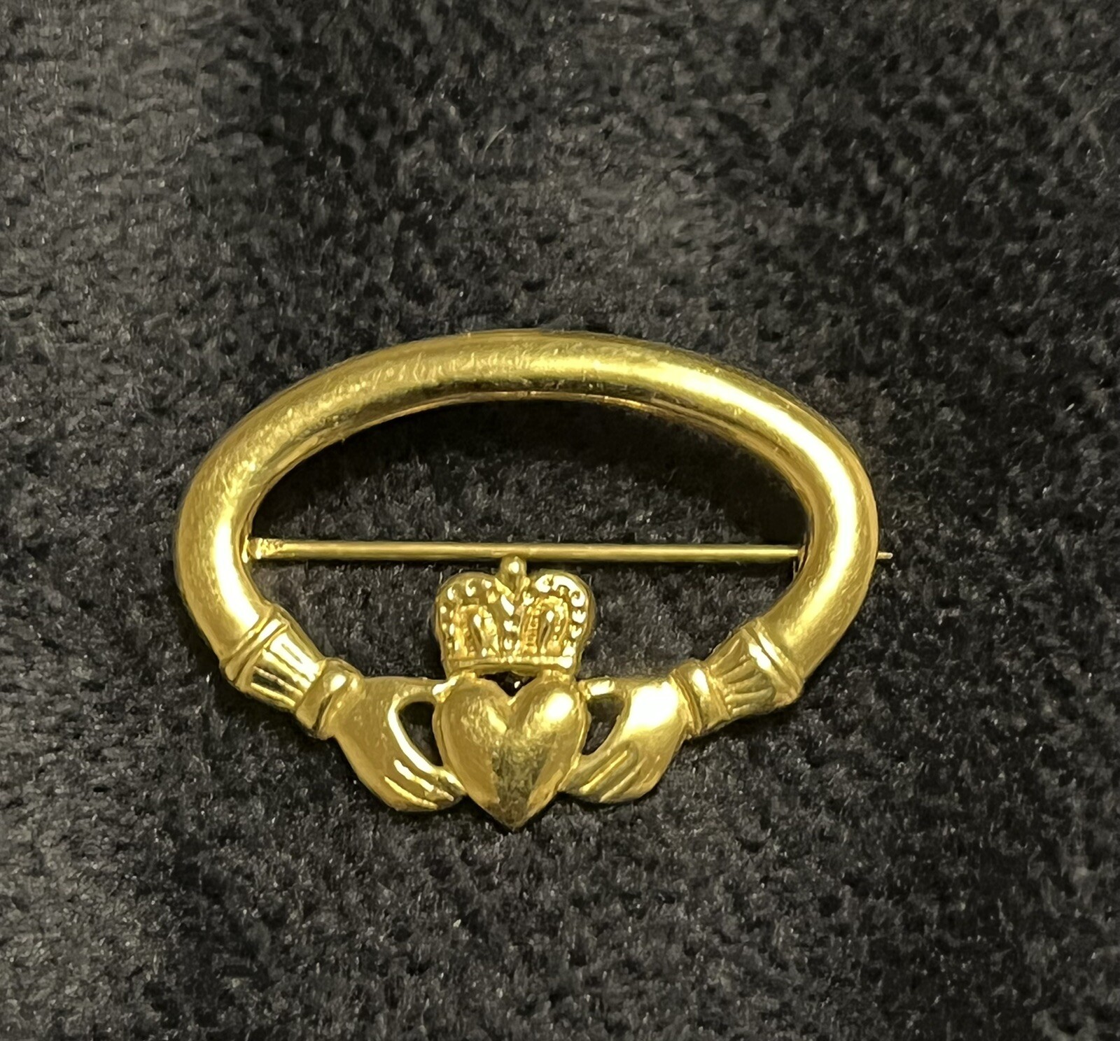 **NEW** 14k Yellow Gold Irish Claddagh Pin/Brooch | eBay