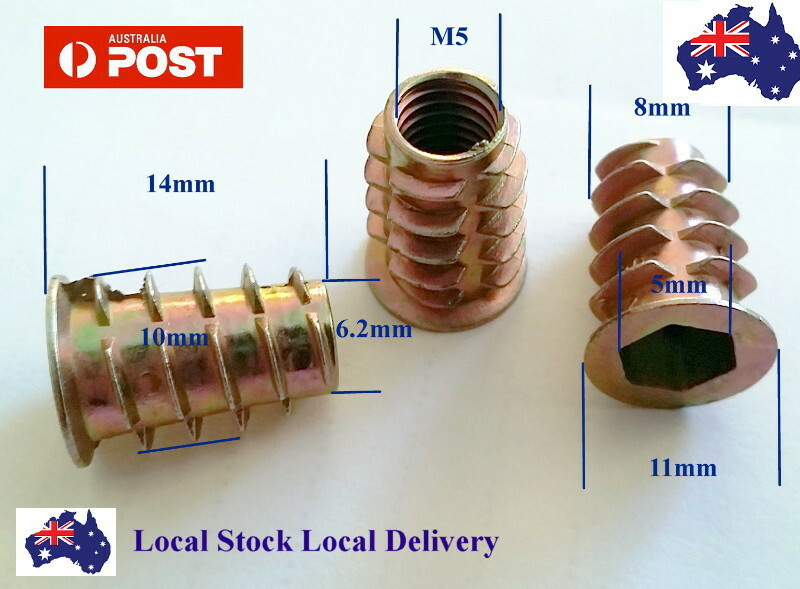 100PCS M4 M5 M6 M8 Threaded Hex Drive Insert | Grelly UK