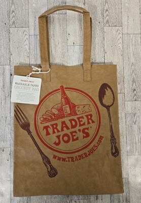 Trader Joes Washable Paper Grocery Bag Supernatural Brown Paper ...