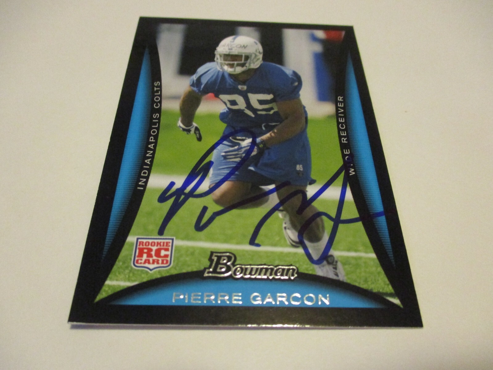 PIERRE GARCON 2008 BOWMAN NFL FOOTBALL RC CARD COLTS SET BREAK ROOKIE ...