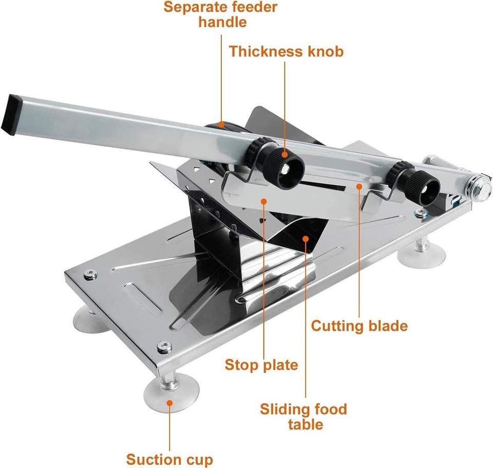 Stainless Steel Manual Meat Slicer Frozen Meat Beef Bones Cutter ...