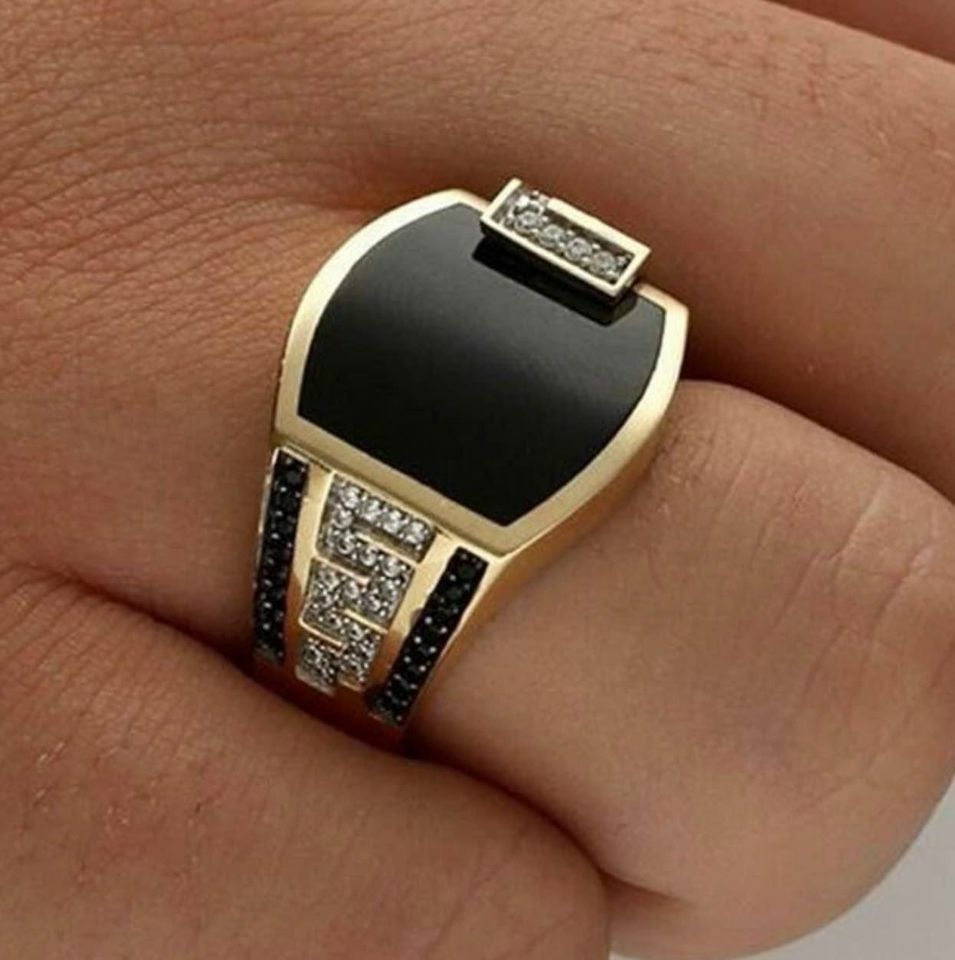 Classic Men Luxurious Jewelry 18K Gold Filling 925 Sterling Silver ...