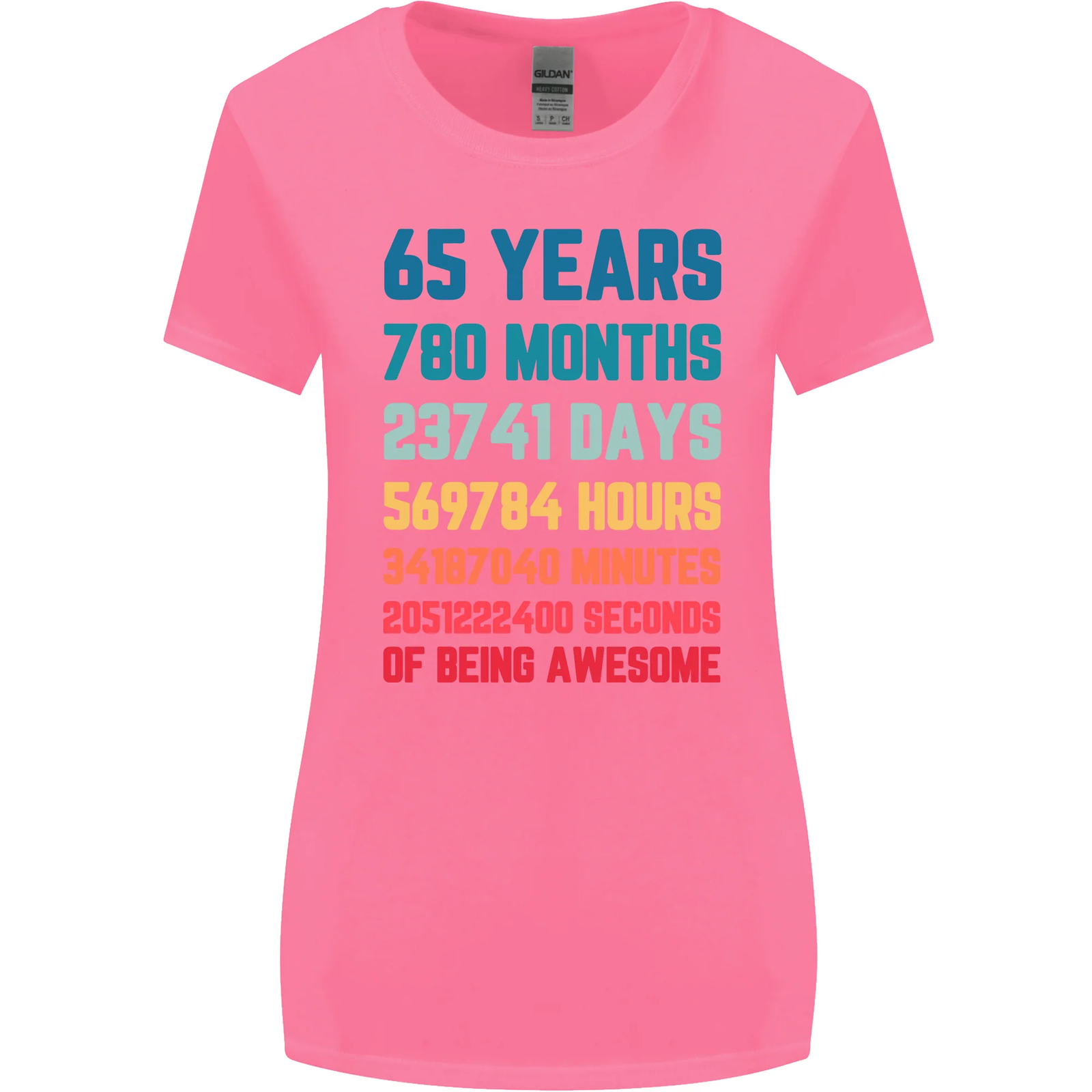 65th Birthday 65 Year Old Womens Wider Cut T-Shirt | eBay