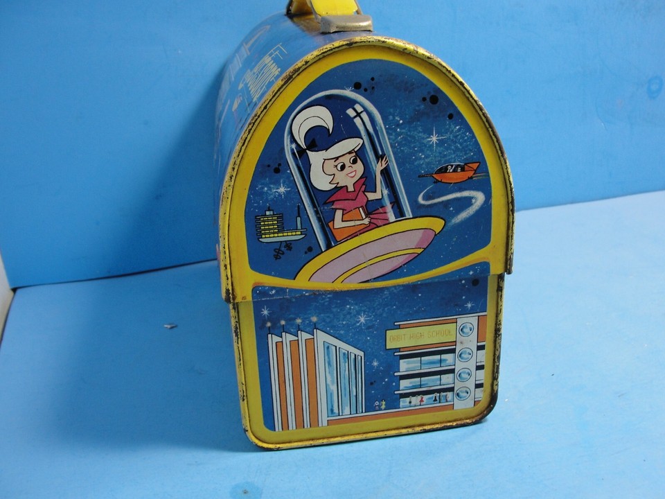 Vintage 1963 The Jetsons Retro Tin Litho Dome Top Handle Lunchbox. | eBay