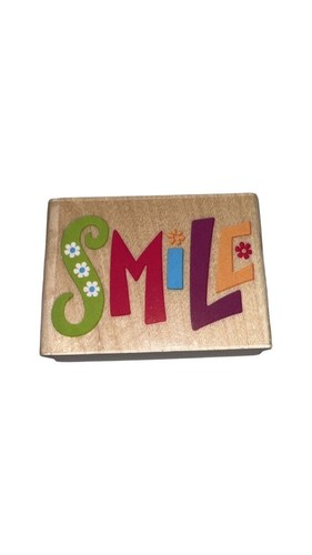 Rubber Stampede Delta Smile Retro Whimsical Wooden Rubber Stamp | eBay
