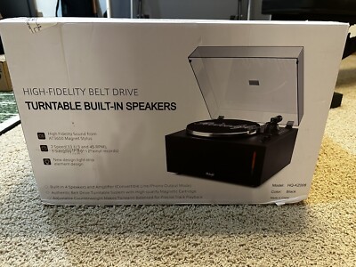 Retro life High Fidelity Belt drive turntable Built In Speakers | eBay