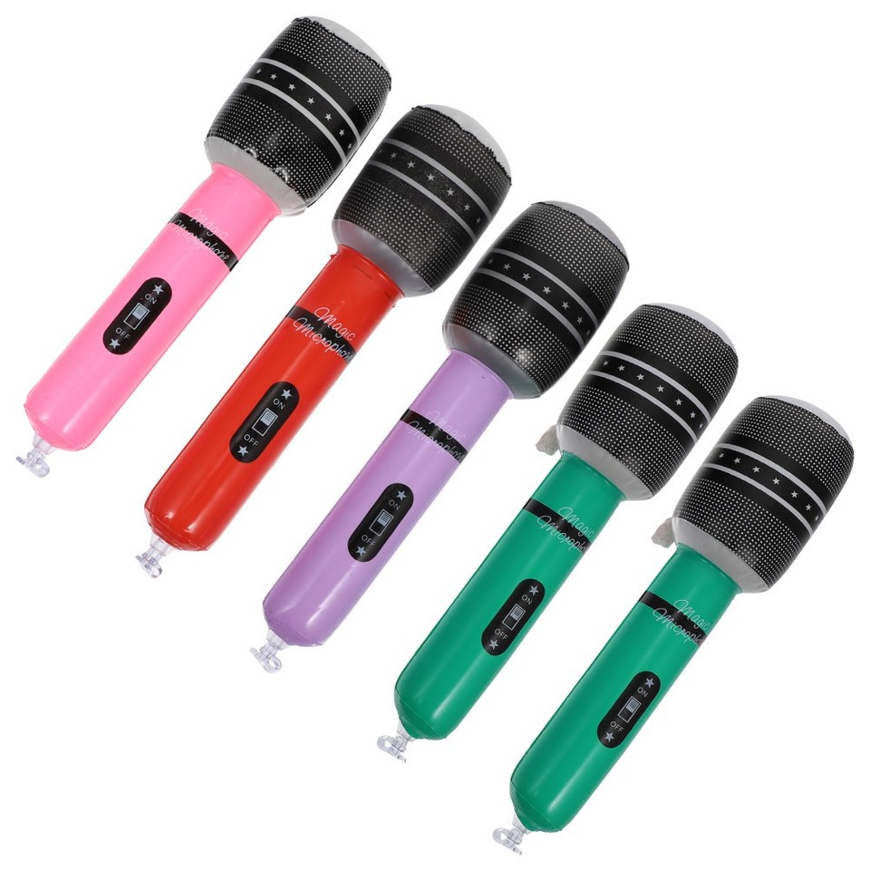 5 Pcs Toy Microphone Inflatable Cosplay Children Children's Toys | eBay ...