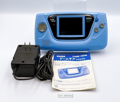 SEGA Game Gear Gamegear Blue Console from Japan Rare w/adapter - Very ...