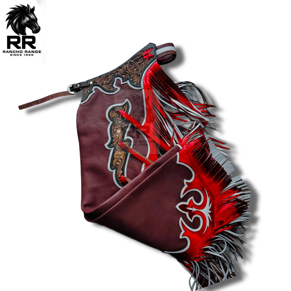 Rodeo Leather Bull Riding Chaps | Western Cowboy Rodeo Gear – Custom ...