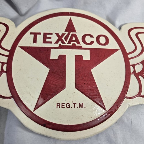 Texaco Winged Star Metal Tin Gasoline Oil Sign Embossed 28 " Length | eBay