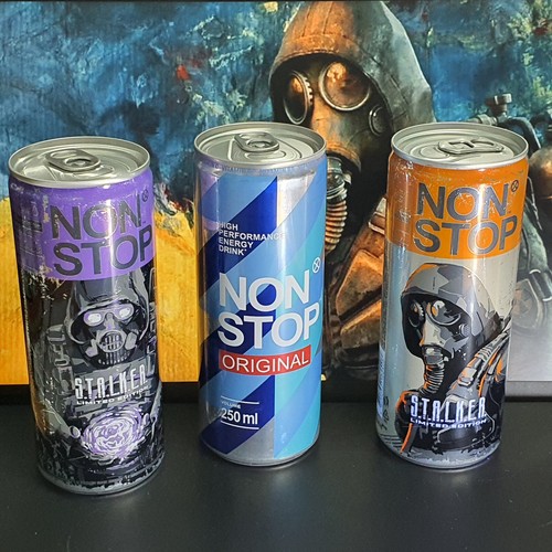 Stalker Non Stop Set of 3 Cans Energy Drinks Limited Edition S.T.A.L.K ...