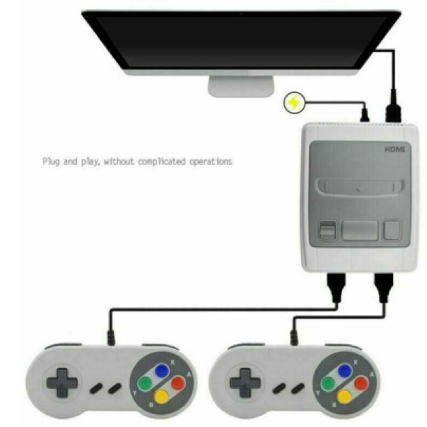 Retro Classic Mini Handheld Game Console TV HDMI 2 Controller Gamepad ...